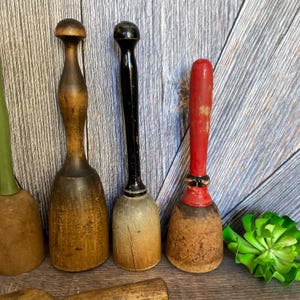 Vintage Wooden Masher Lot, Primitive Kitchen Tools, Wood Potato Masher ...