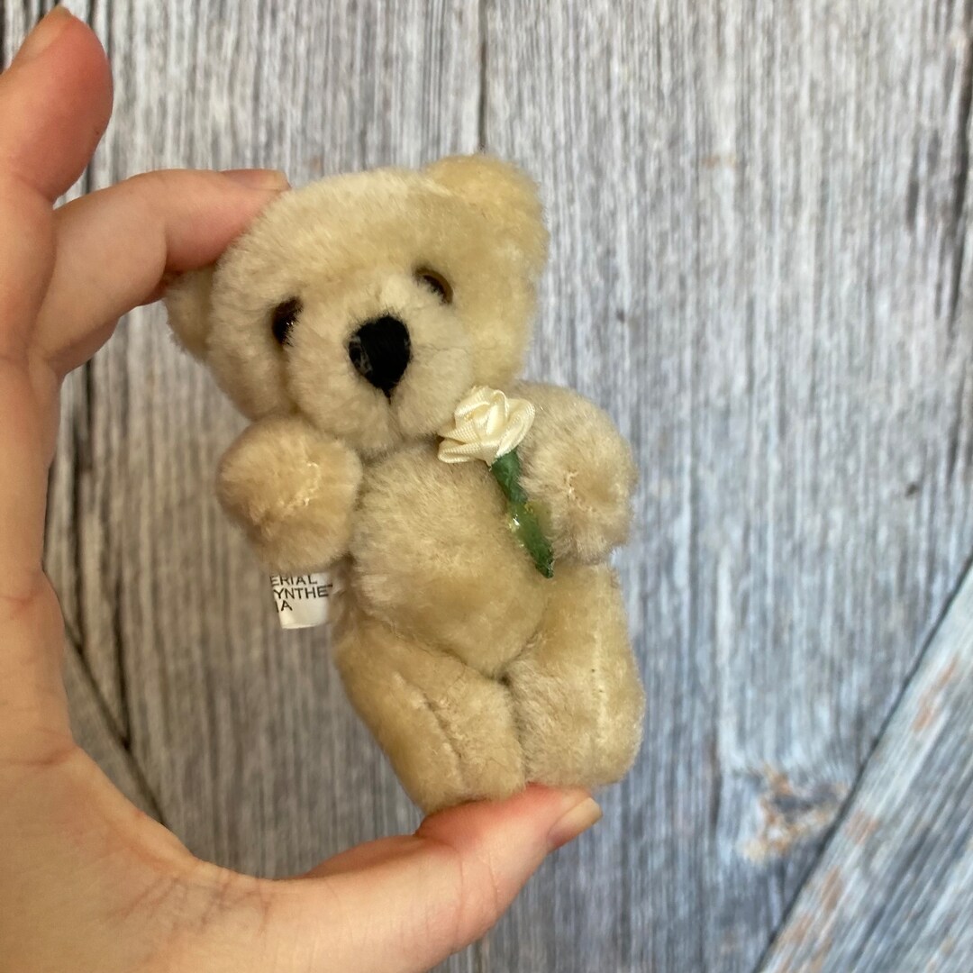 Vintage Teddy Bear Plush {collectable Plush Bear Jointed} Vintage 3.5 ...