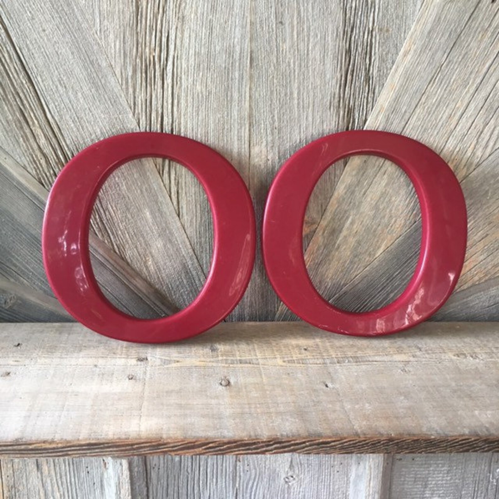 Vintage Plastic Letter O Old Sign Red Large 12 Inch Plastic | Etsy