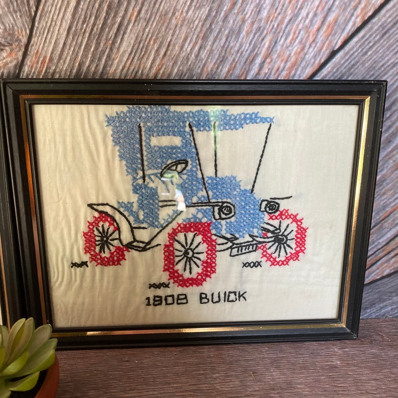 Vintage Car Cross Stitch Embroidery Oldsmobile Cadillac Buick - Etsy
