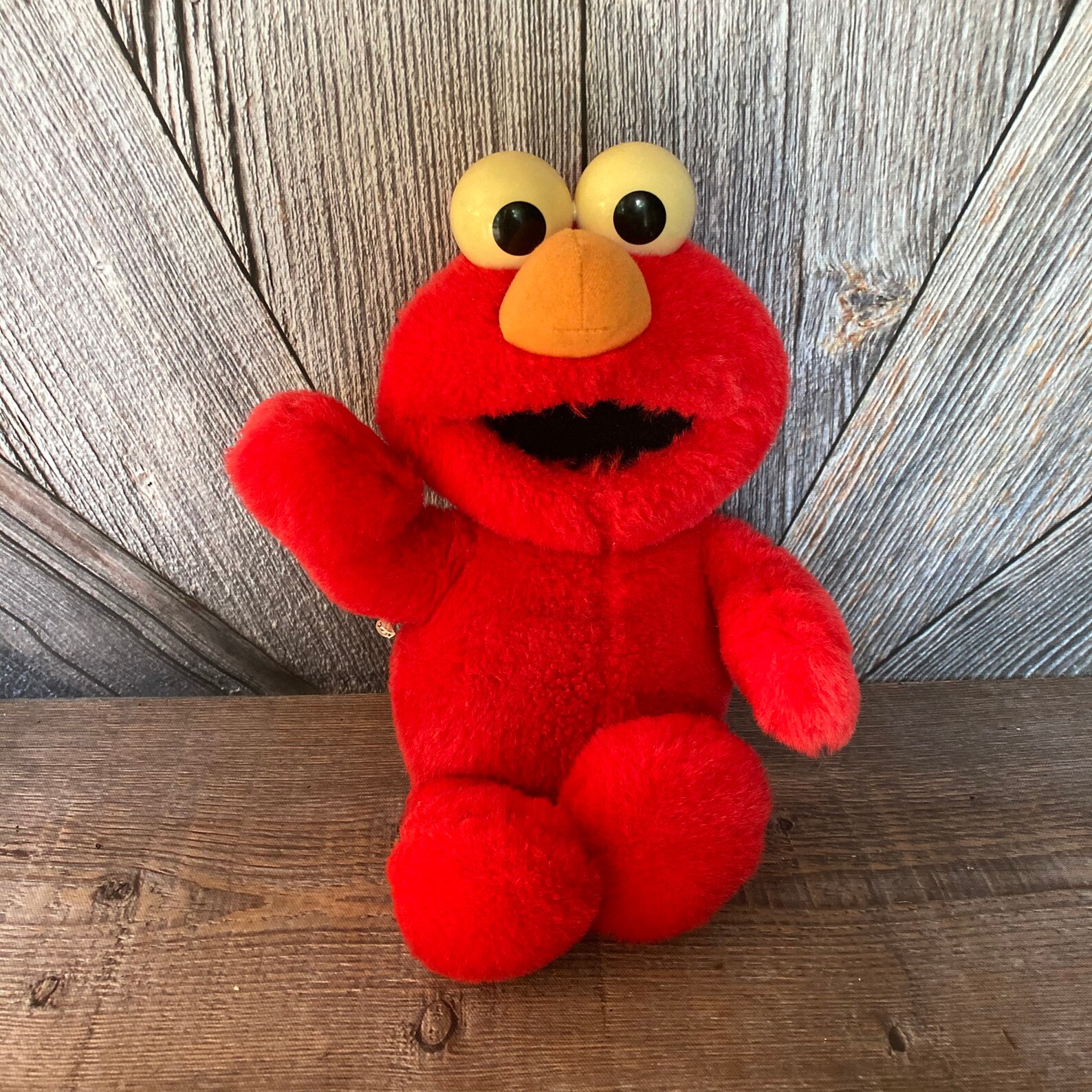 Vintage Tickle Me Elmo Giggles stuffed Laughing Sesame Street - Etsy