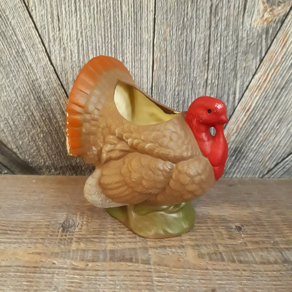 Vintage Ceramic Turkey Planter cute Turkey Planter Indoor - Etsy