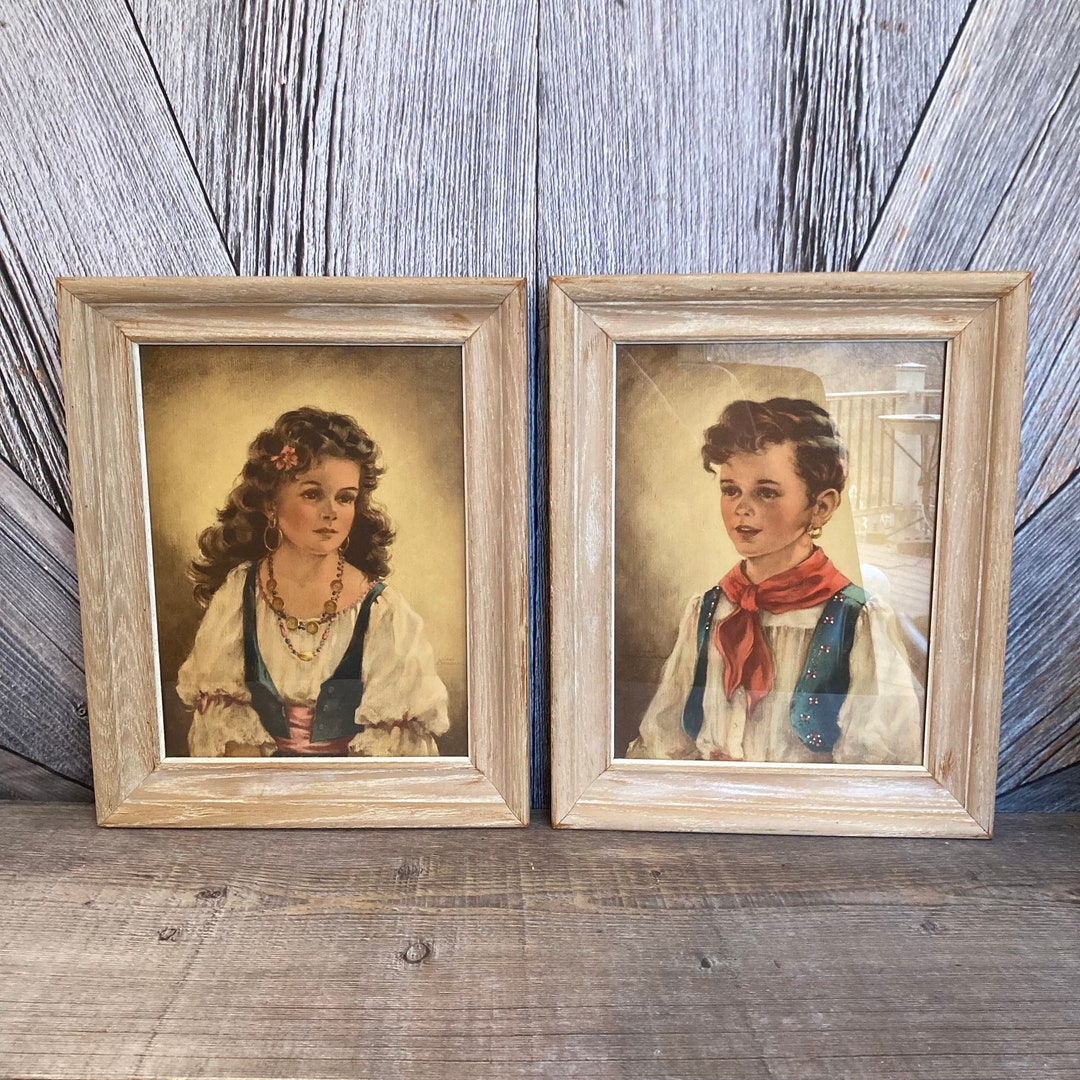 Vintage Chiko and Elena Prints Ann Allaban Children Print Pictures ...
