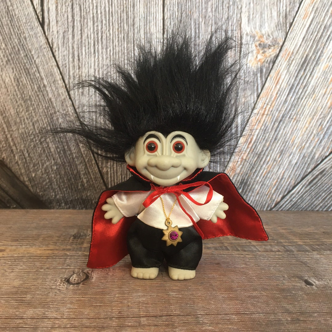Vintage Halloween Troll Doll vampire Count Dracula Russ - Etsy