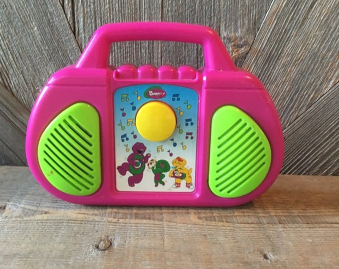 Vintage Barney Boom Box Barney Radio Musical Toy Barney the Purple ...