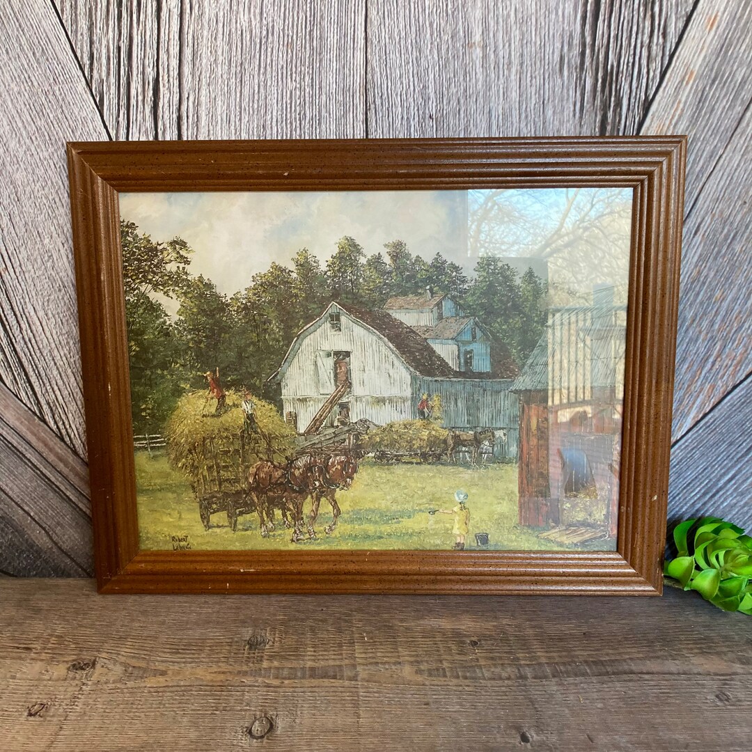 Vintage Barn Print Robert Lebron Picture {vintage Decor Gift for Friend ...