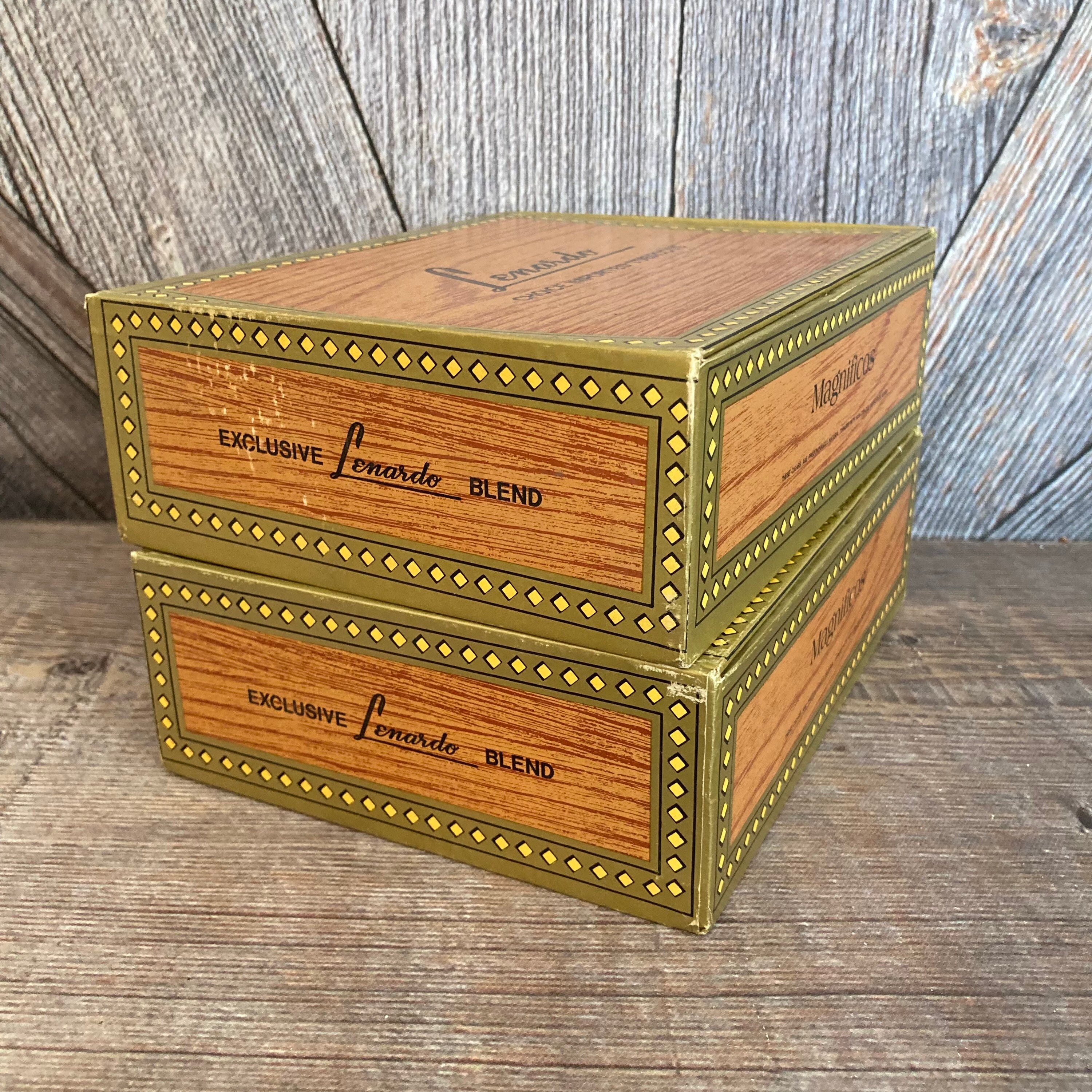 2 Vintage Cigar Boxes Authentic Cigar Box {lenardo} Vintage Decor ...