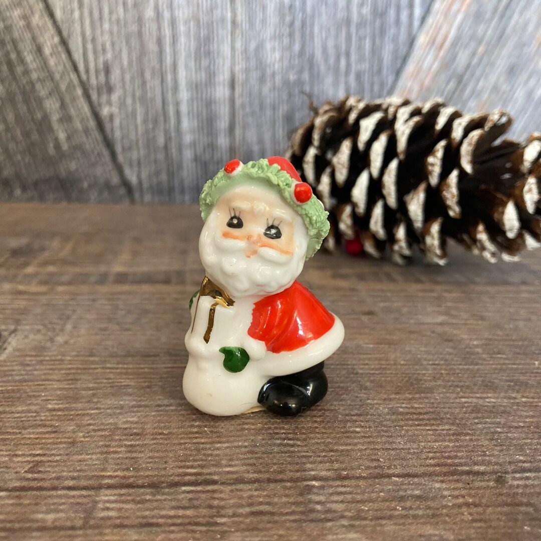 Vintage Santas Figurine Napcoware Miniature Ornament {ornament Holiday ...