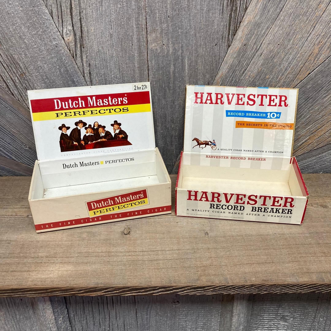 2 Vintage Cigar Boxes Vintage Authentic Cigar Box {dutch Master ...