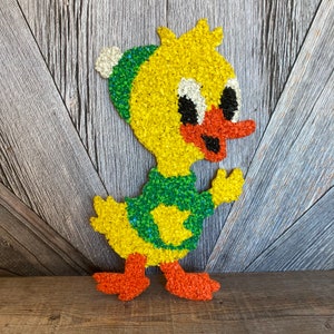 Vintage Easter Popcorn Melt Duck 19 Inch 70s Melted Plastic {kage Co ...