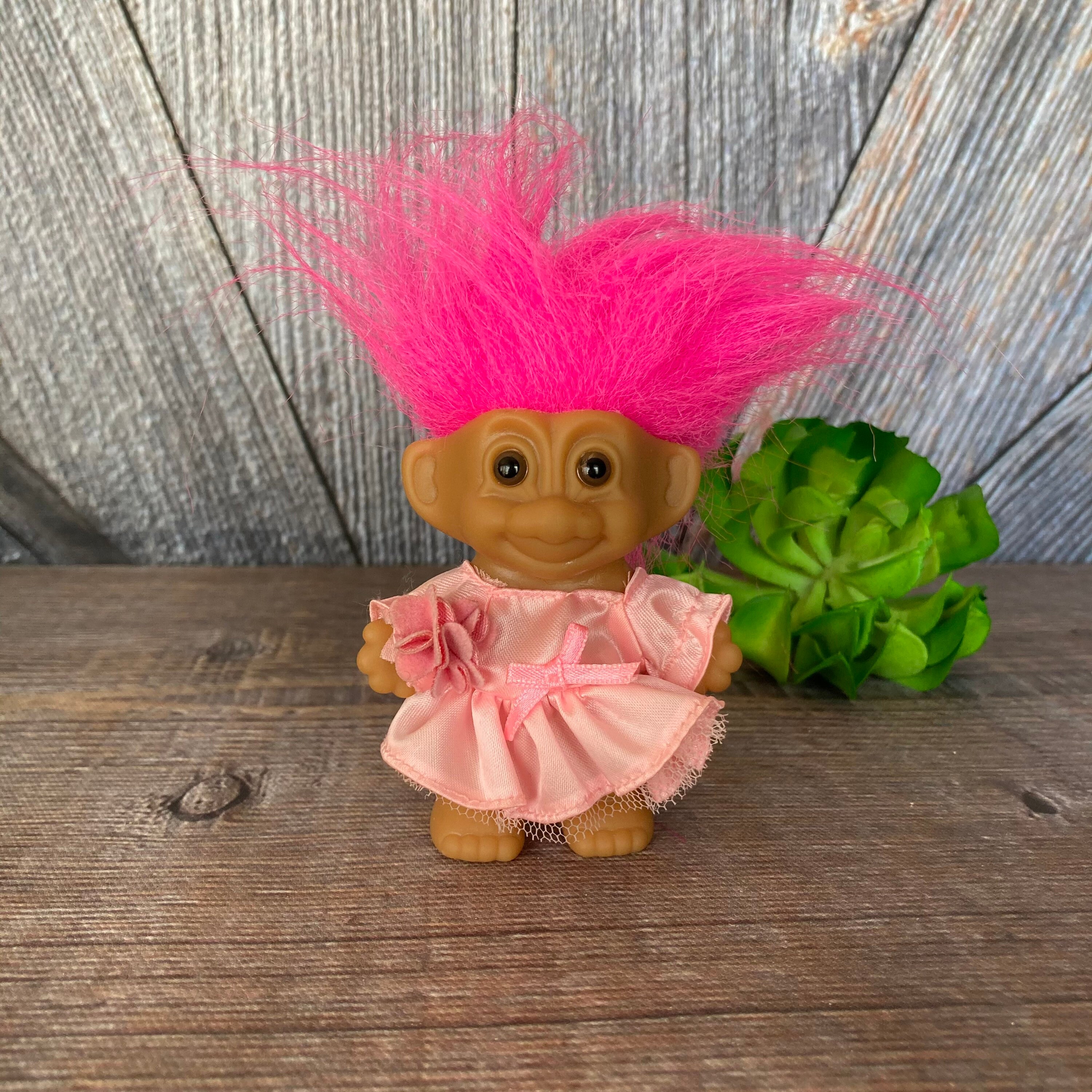Vintage Flower Girl Troll Doll wedding Troll With Pink Hair | Etsy