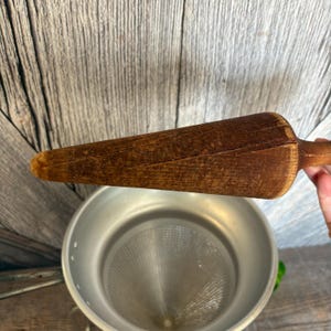 Vintage Strainer Sieve With Pestle Can Canning Applesauce Tripod Stand ...