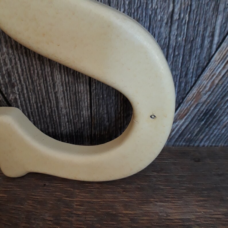 Vintage Letter S Old Sign Off White Large 8 inch Plastic | Etsy