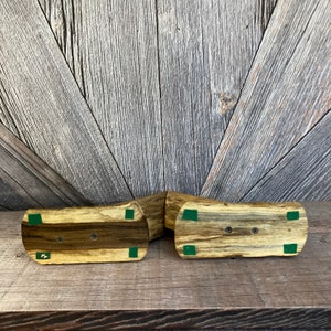 Handmade Raw Wood Bookends Live Edge Solid Wood Log Bookends Tree Stump ...