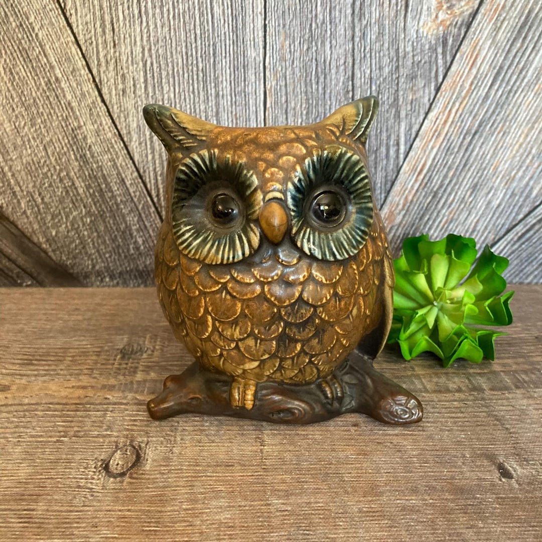 Vintage Ceramic Owl Vase {owl Home Decor Vintage Napcoware Planter} Owl ...