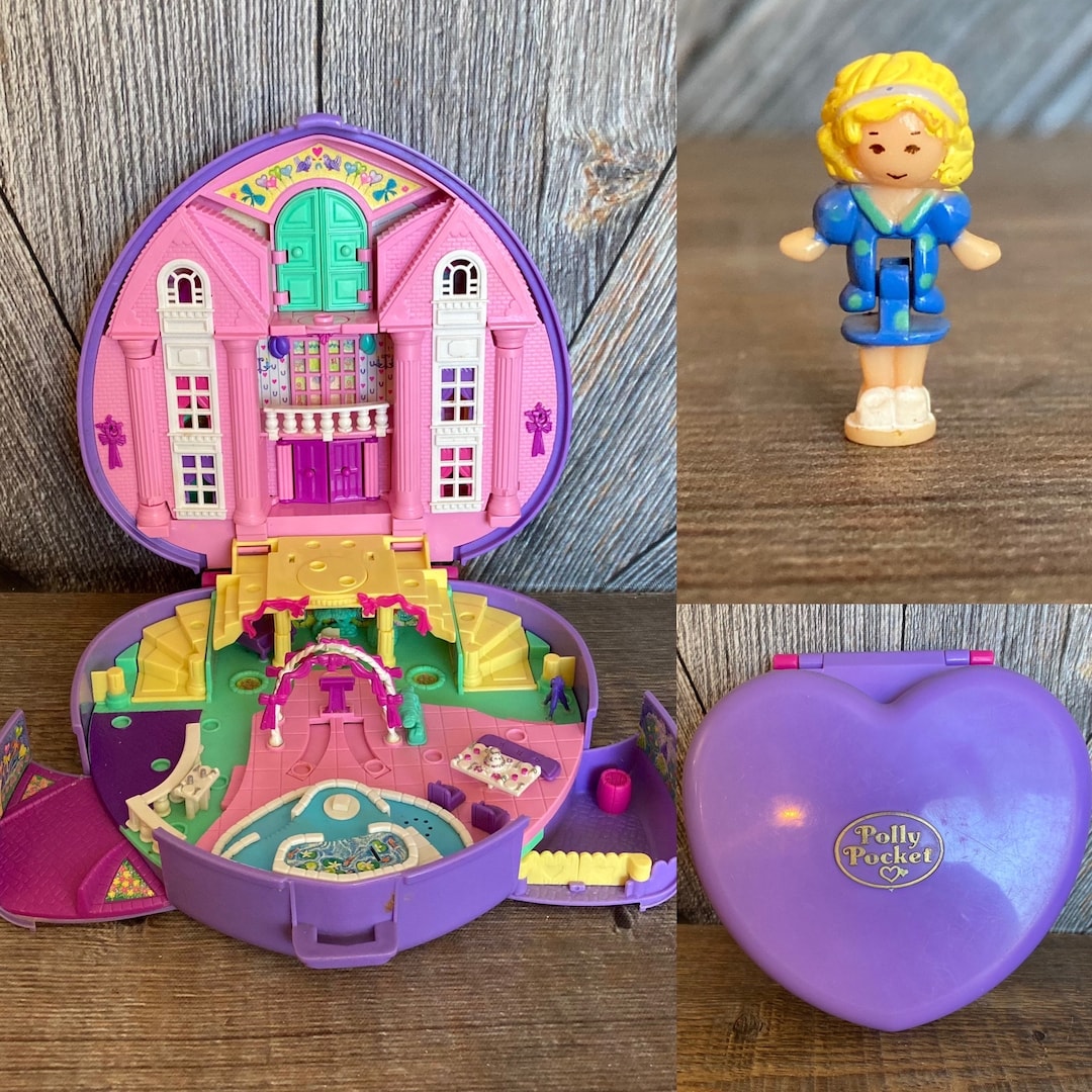 Vintage Polly Pocket Set polly's Wonderful Wedding Party Compact Polly ...