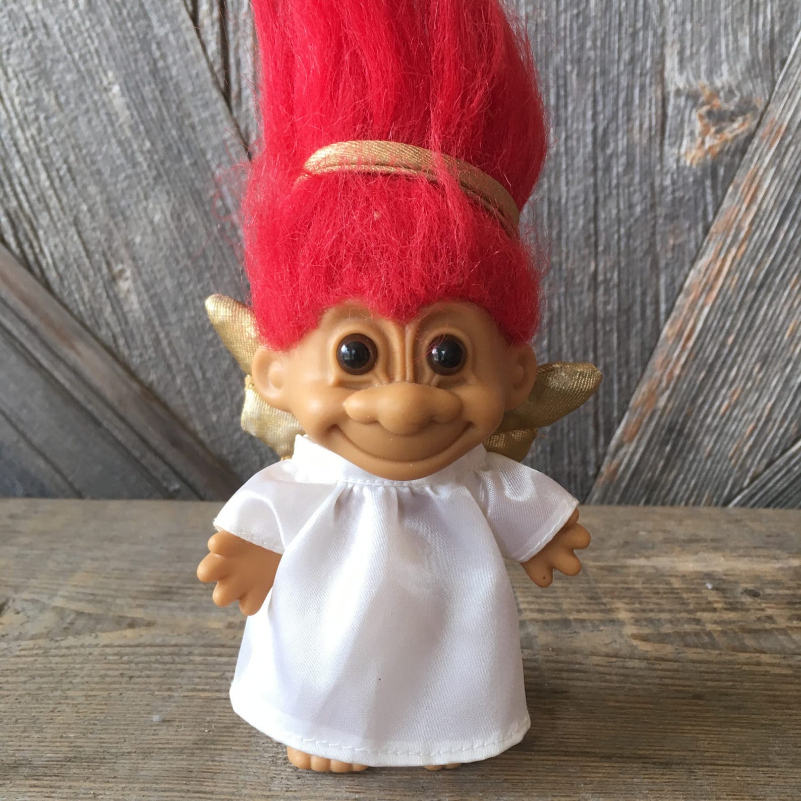 2 Vintage Christmas Trolls angel Tree Hanging Ornament and | Etsy