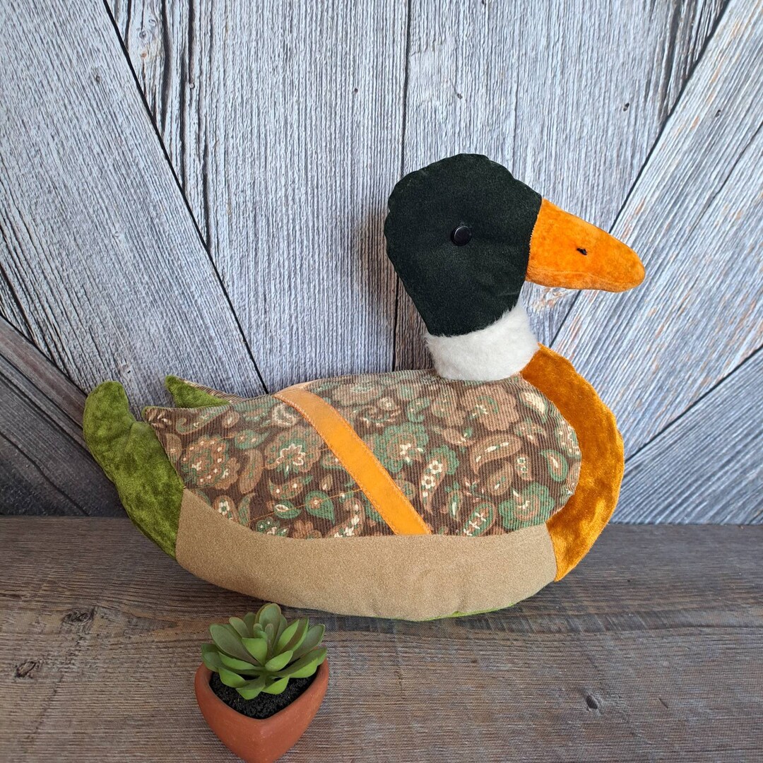 Vintage Plush Mallard Duck 80s Stuffed Stuffie Duck Duck Decoy, Plush ...