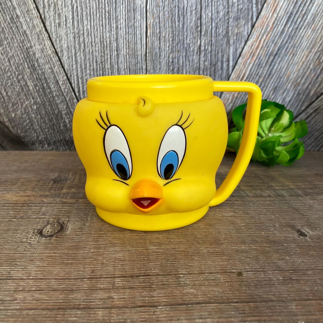 Tweety Bird Mug {vintage Looney Tunes Cartoon Coffee Mug} Plastic Mug ...