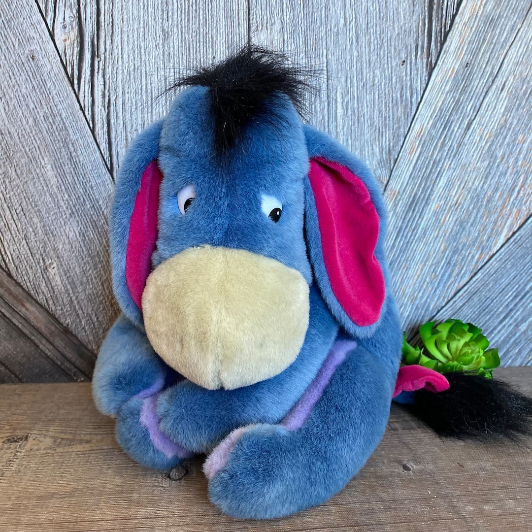 Vintage Eeyore Stuffed Animal Pooh Plush Toy sleepy Mattel Winnie the ...