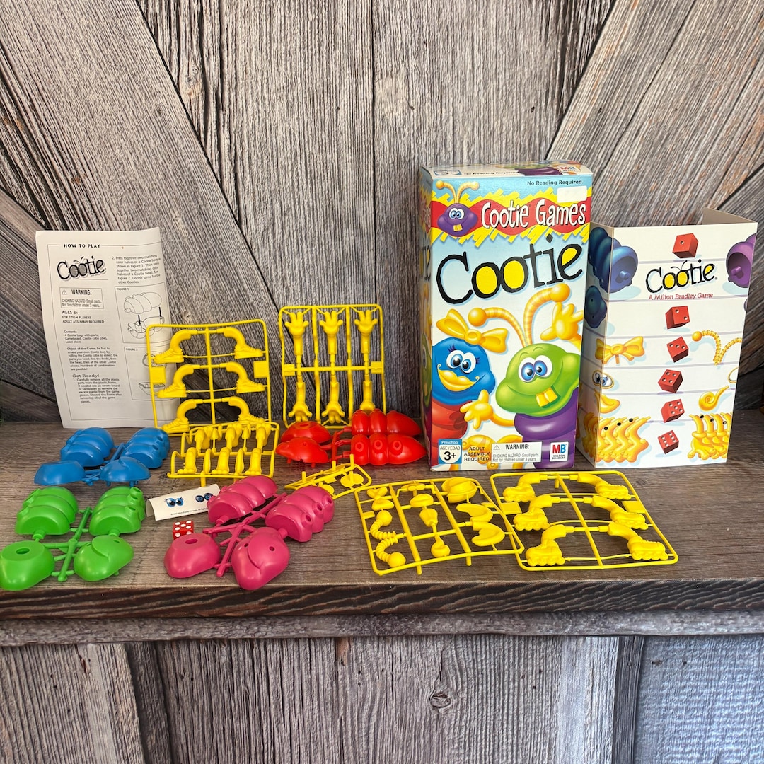 Vintage Cootie Game Milton Bradley, 1999 Complete! the Game of Cootie ...