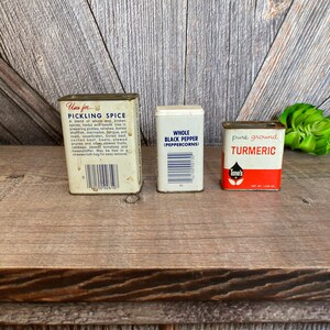 Vintage Spice Tins Spices Shakers Store Display Craft Supply Succulent ...