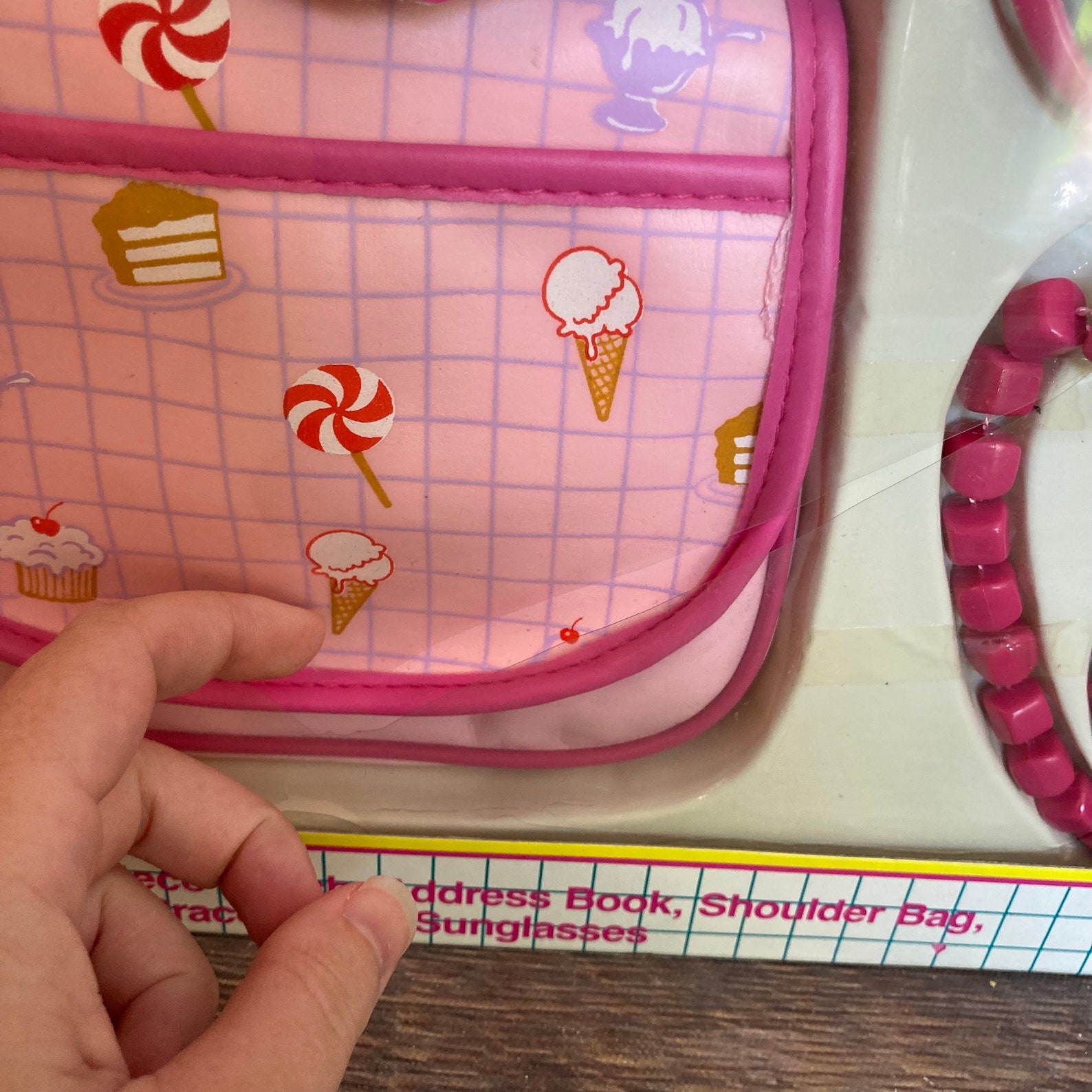 Vintage Kids 10 Piece Bag Set Plastic Pink Purse Little Girl Dress up ...
