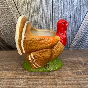 Vintage Ceramic Turkey Planter cute Turkey Planter Indoor Pot Vintage ...