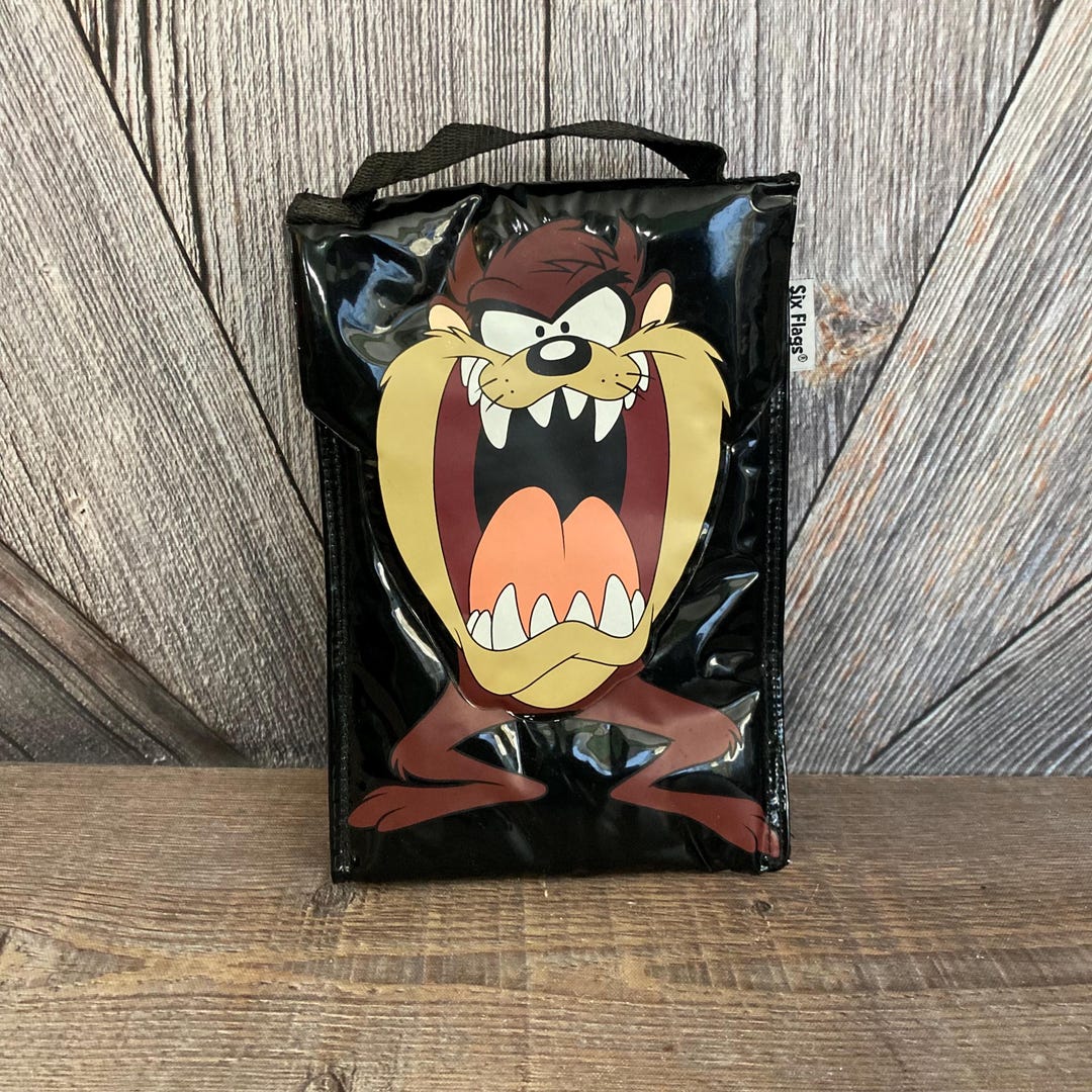Taz Lunch Box {vintage 90's Vinyl Lunch Box From Six Flags} Looney ...