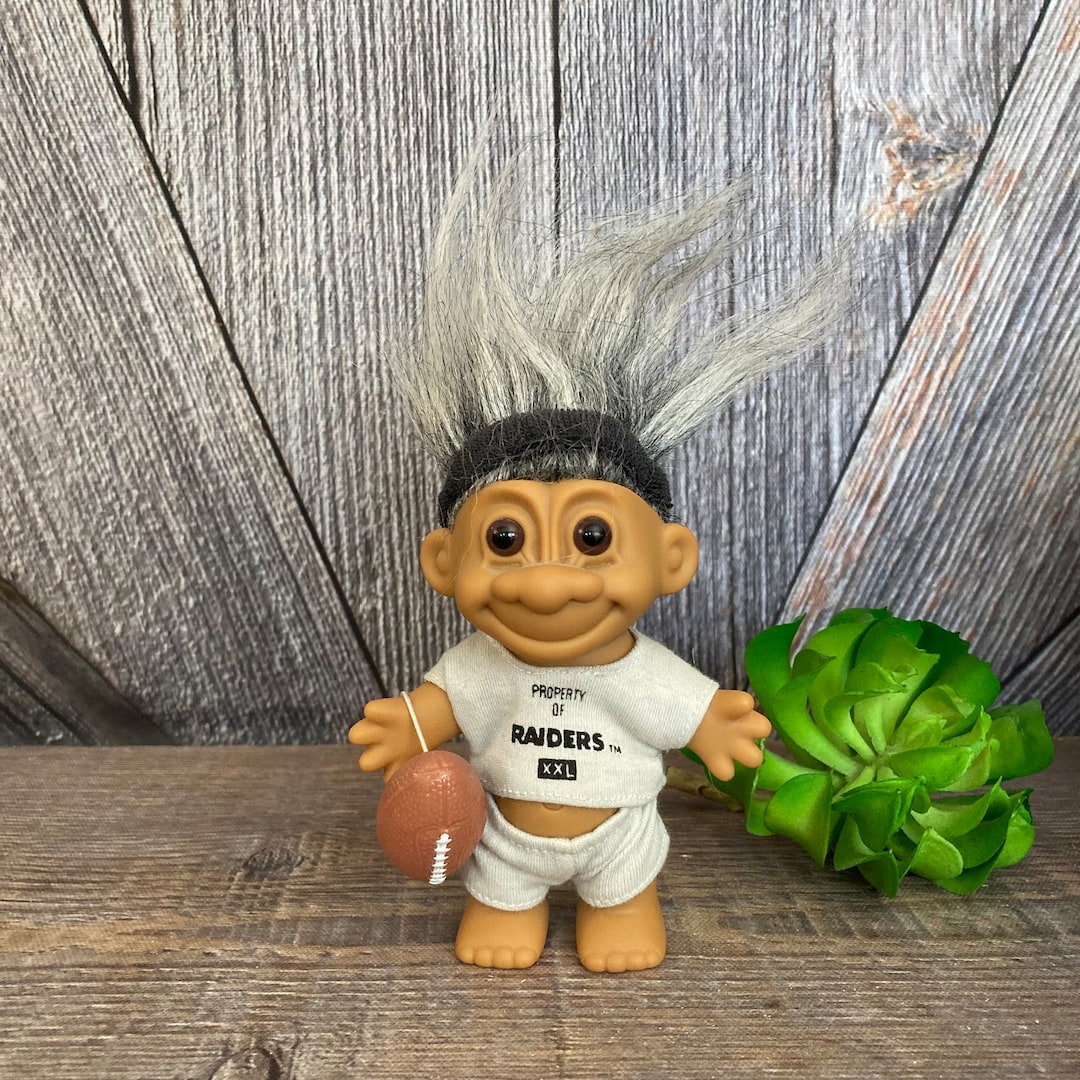 Vintage Raiders Troll Doll {football Player Las Vegas} Russ Berrie {5 ...