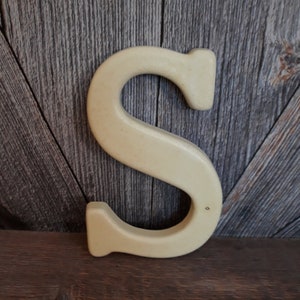 Vintage Letter S Old Sign off White Large 8 Inch Plastic - Etsy