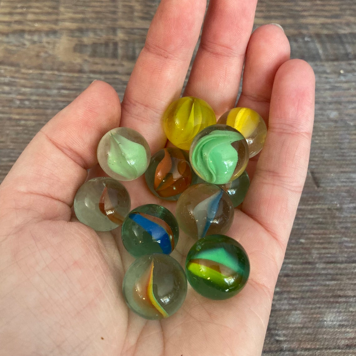 50 Vintage Glass Marbles DIY Vintage Decor Crafting Cats Eye - Etsy