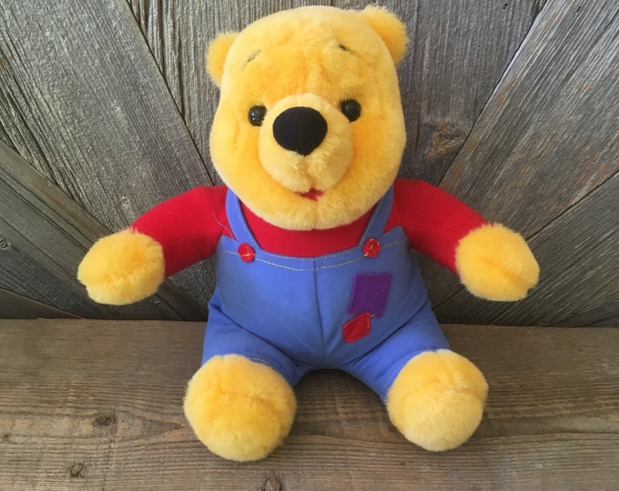 Vintage Winnie the Pooh Stuffed Pooh Toy Mattel TALKING Moving Nose 13 ...