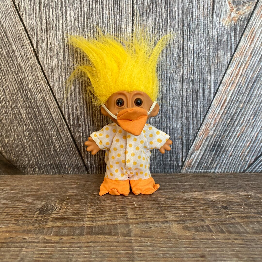 Vintage Duck Troll Doll {chick or Duck Troll With Yellow Hair} Russ ...