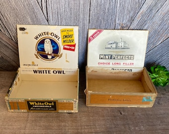 2 Vintage Cigar Boxes Authentic Cigar Box la Fendrich Harvester ...