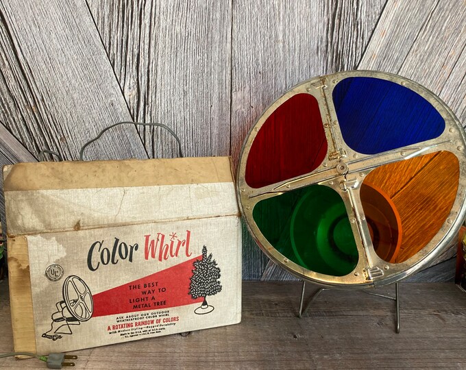 Vintage Color Wheel Color Whirl to Lite Metal Aluminum Christmas Trees ...