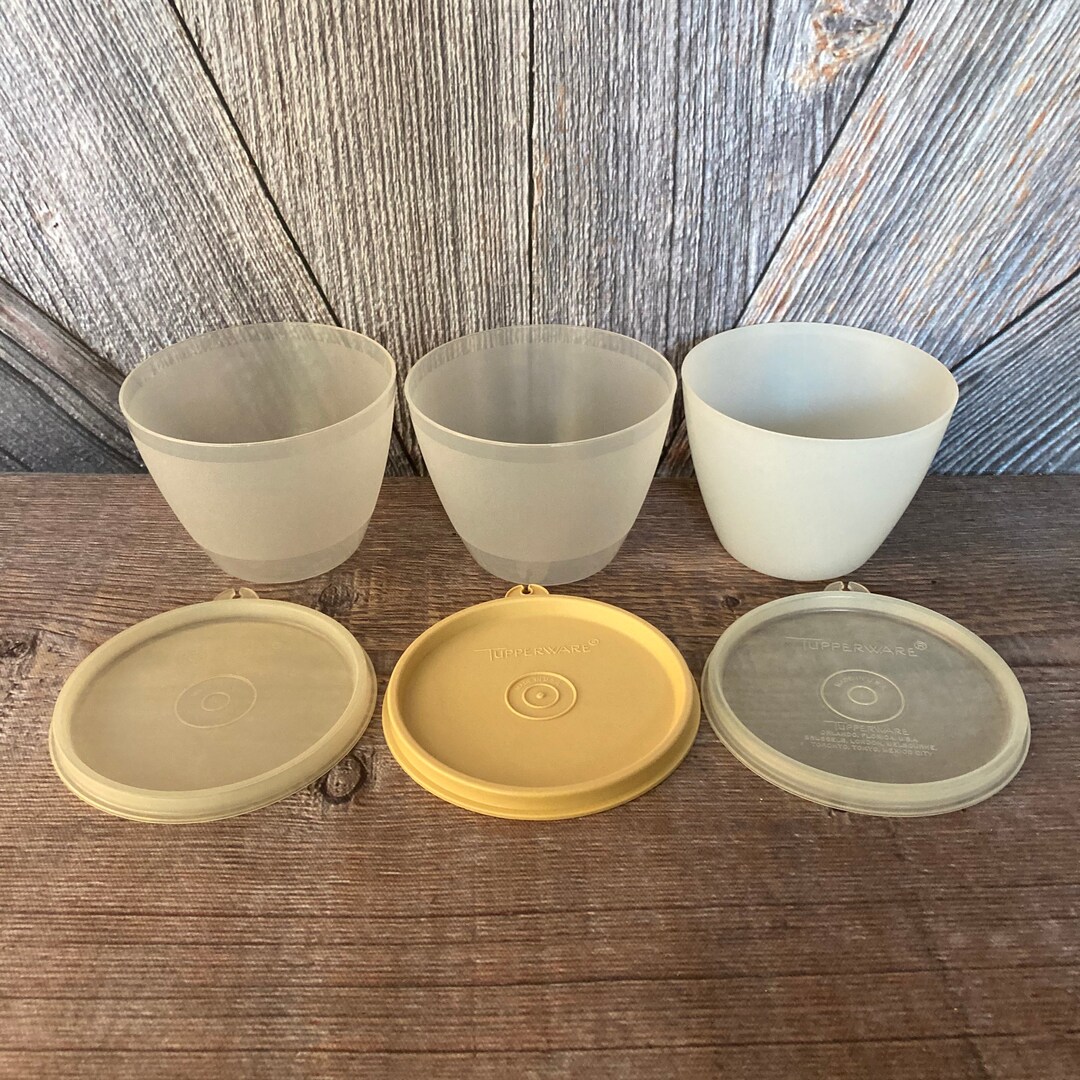 3 Vintage Tupperware Refrigerator Bowls Plastic Tupper Ware Storage ...