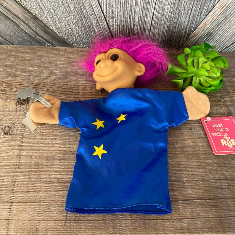 Vintage Wizard Troll Puppet Doll 90s Magic Wizard Want Hand | Etsy