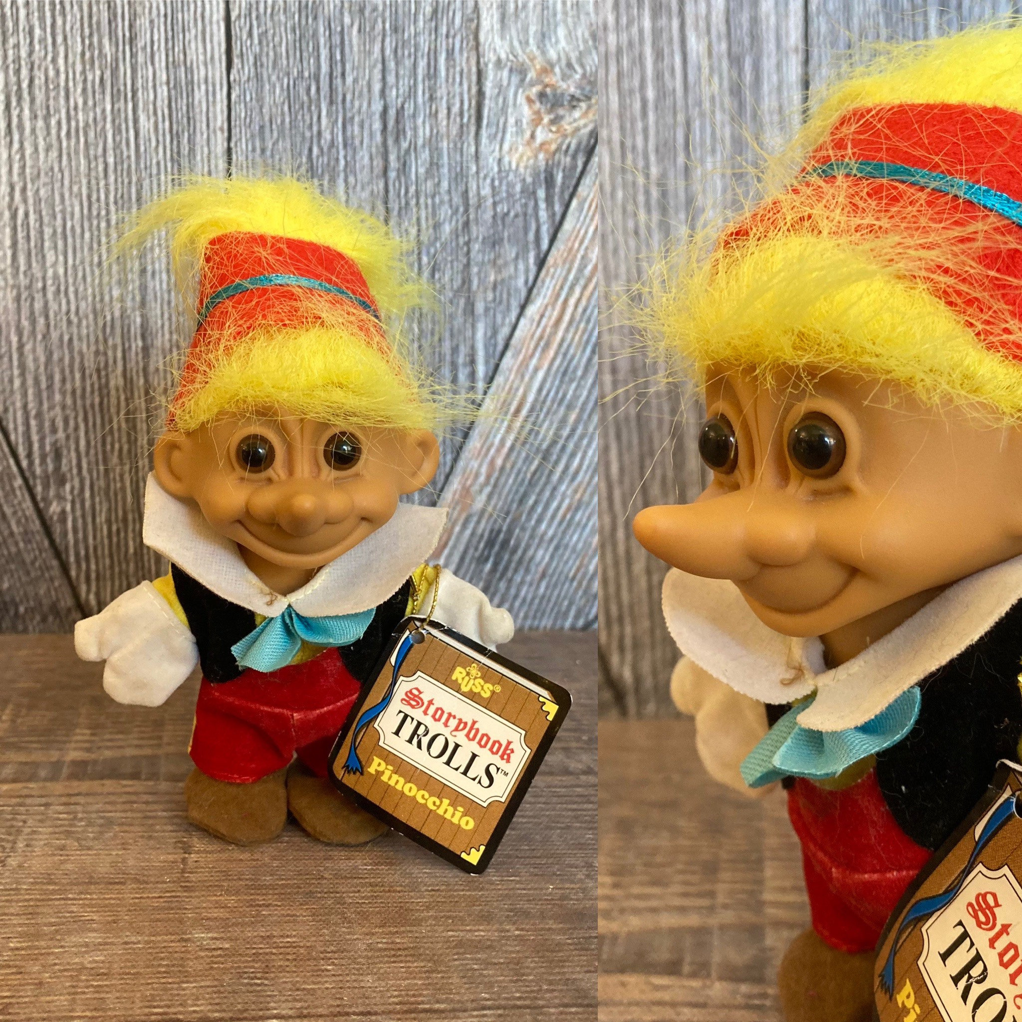 Dolls & Action Figures Toys Vintage Pinocchio Troll Doll {Story Book ...