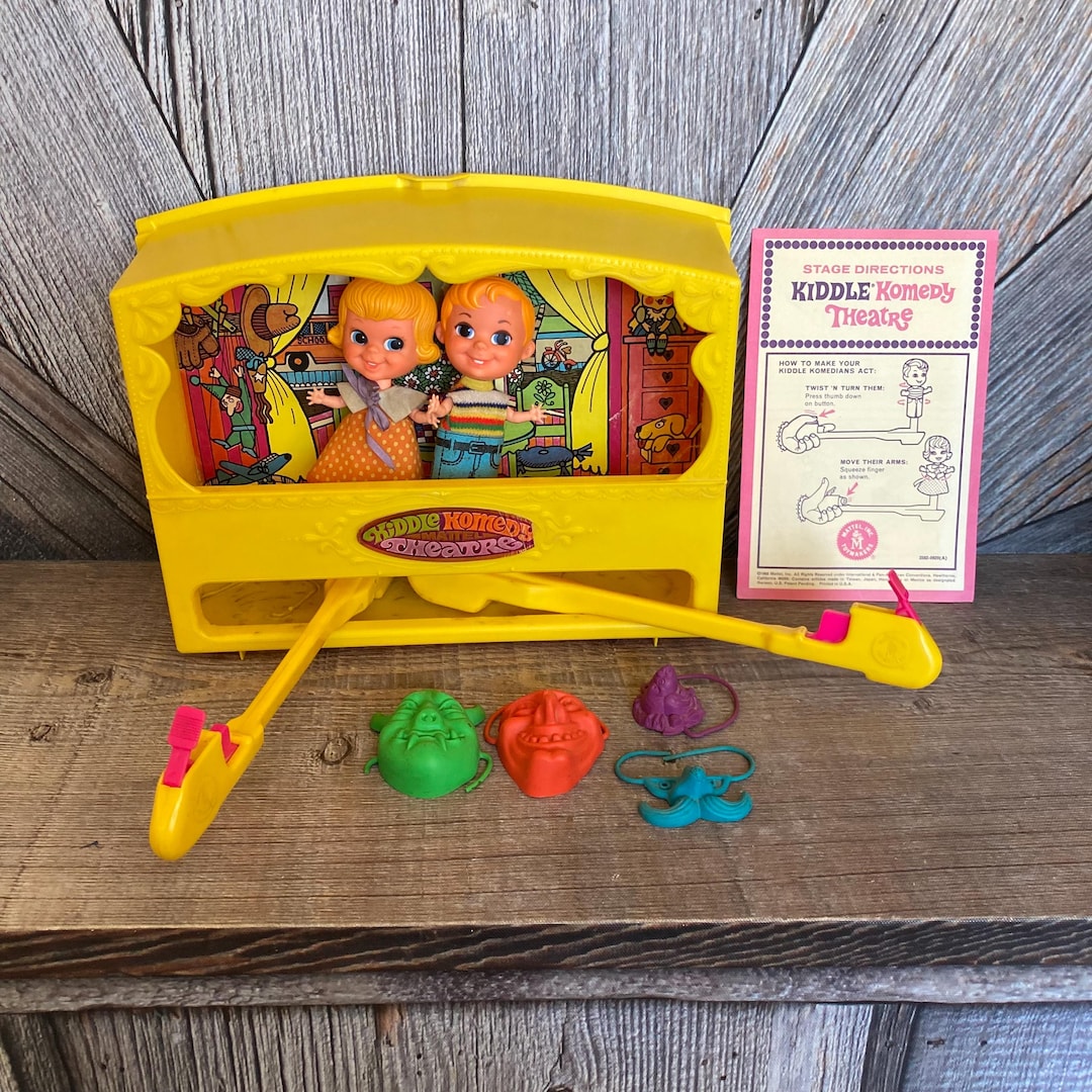 Vintage Kiddle Komedy Theatre, Little Kiddle Puppets, Mattel Toy Doll ...