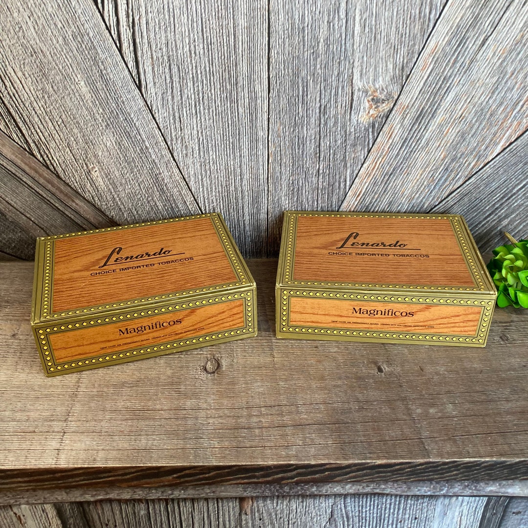 2 Vintage Cigar Boxes Authentic Cigar Box {lenardo} Vintage Decor ...