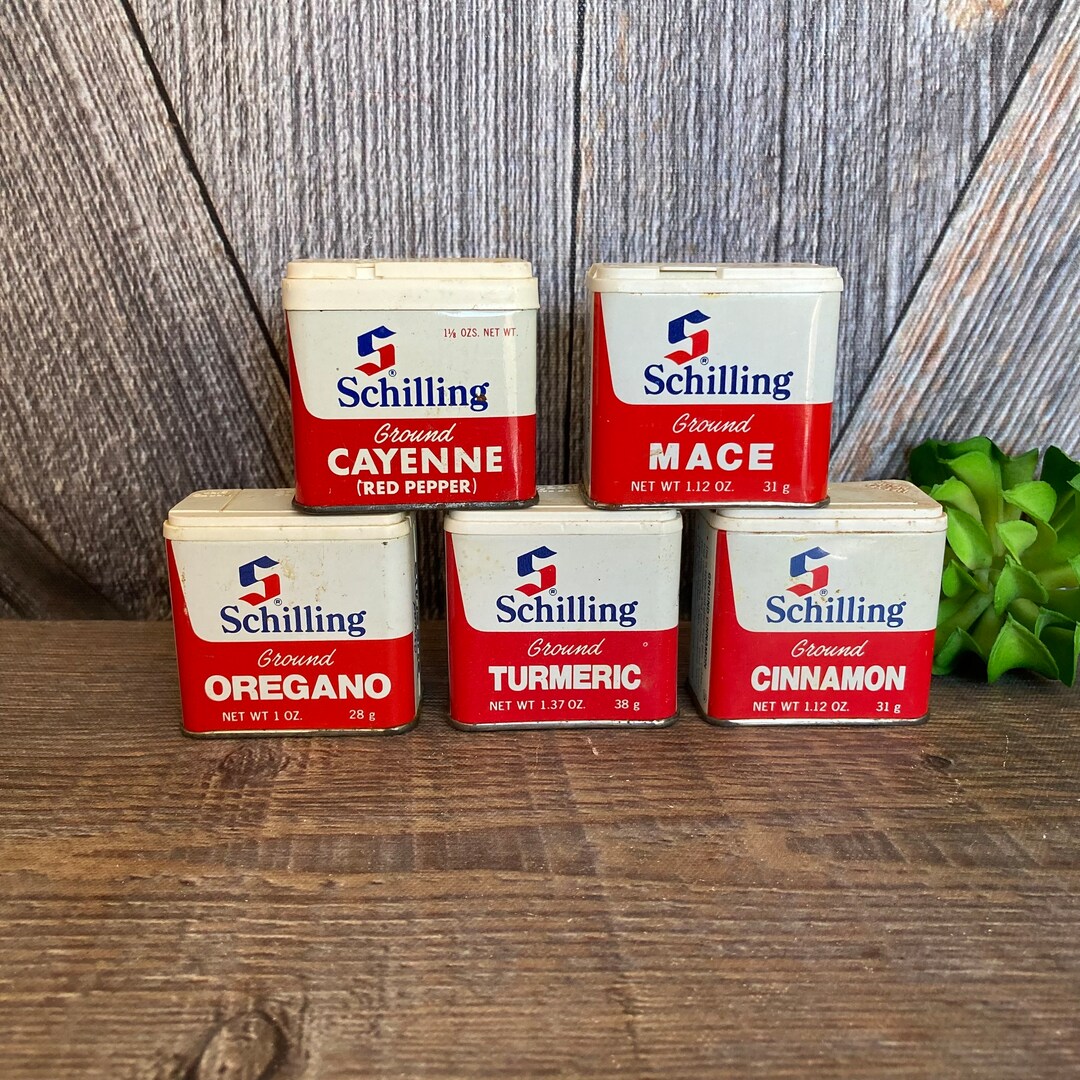 5 Vintage Spice Tins Spices Shakers Store Display Craft Supply ...