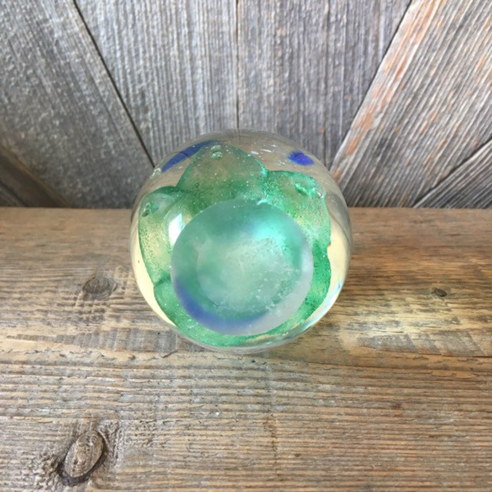 Glass Paperweight small Fish Round Shaped Vintage Paper - Etsy