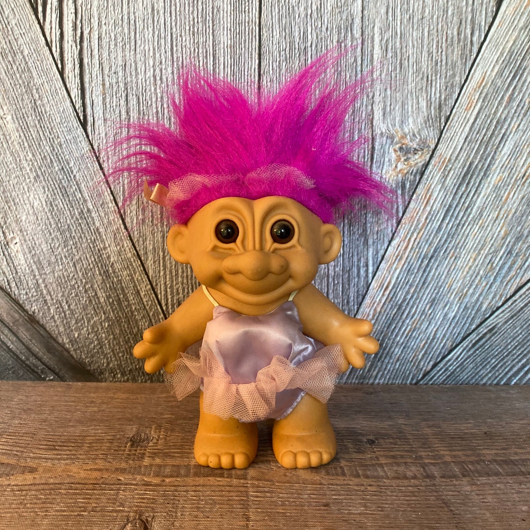 Vintage Girl Troll Doll ballerina Pink Tutu Dress Troll With - Etsy