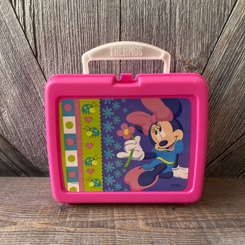 Minnie Mouse Lunch Box vintage 90's Disney Pink Plastic - Etsy