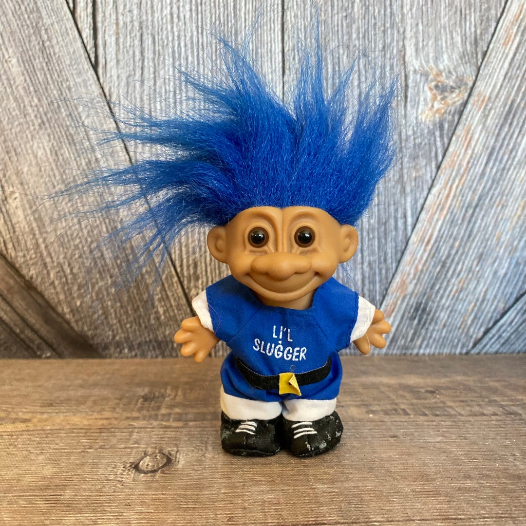 Vintage Troll Doll {baseball Player Little Slugger Gift} Russ Berrie {5 ...