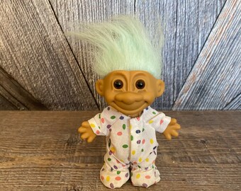 Vintage Painter Troll Doll pastel Painter Troll With Pink Hair Russ ...