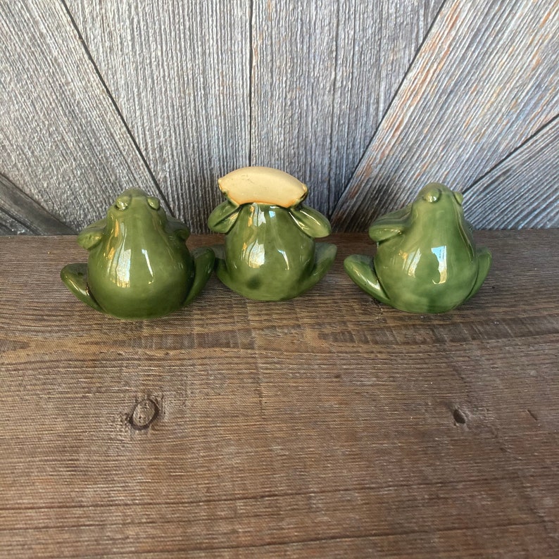 Vintage Ceramic Frog Trio Yoga Welcome Toad Gift for Friend | Etsy