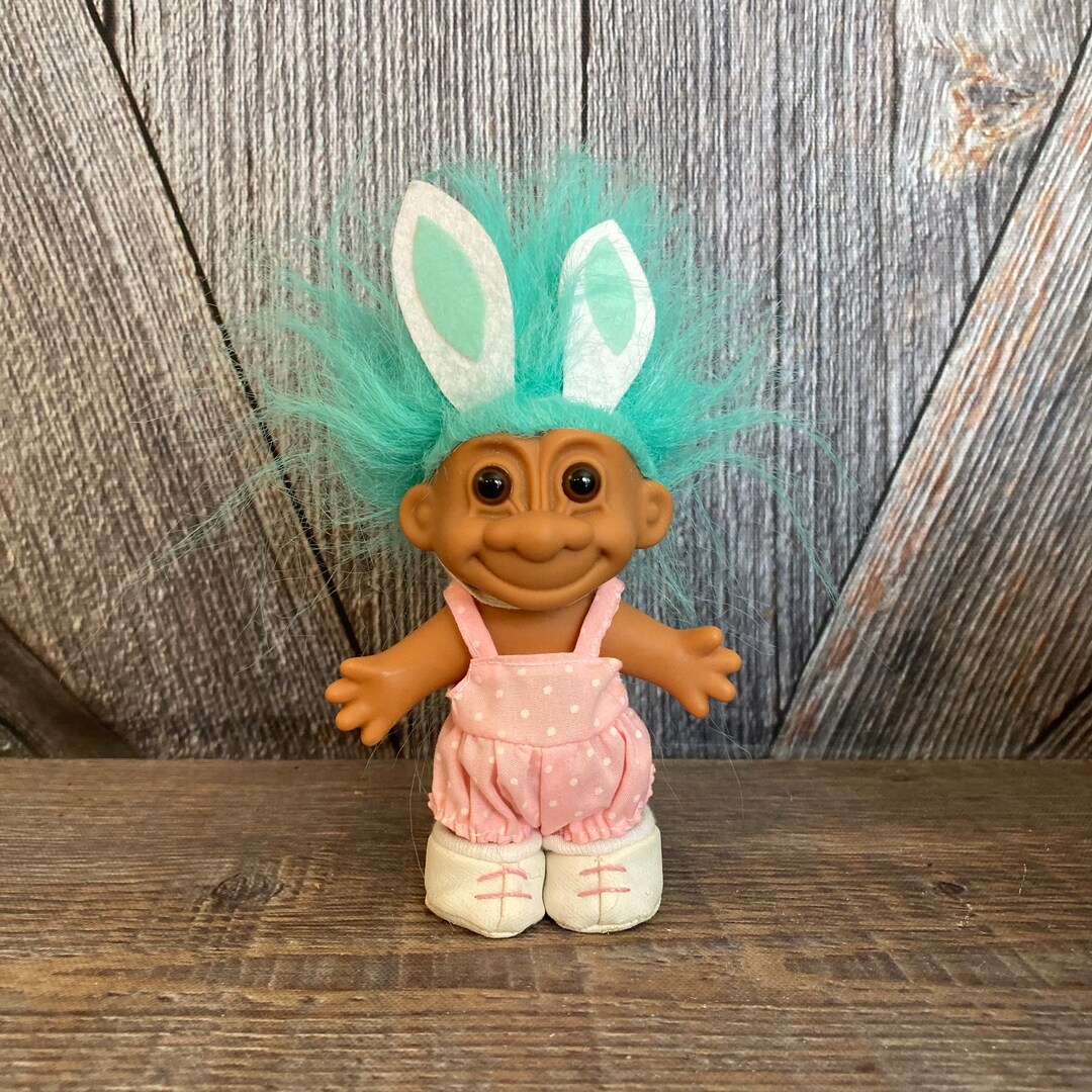 Vintage Easter Bunny Troll Doll {pastel Painter Troll Bunny Ear Hair ...