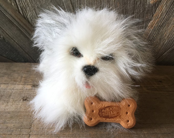Vintage Furreal Friends Dog Plush Electronic Gray White Puppy Dog Bone ...